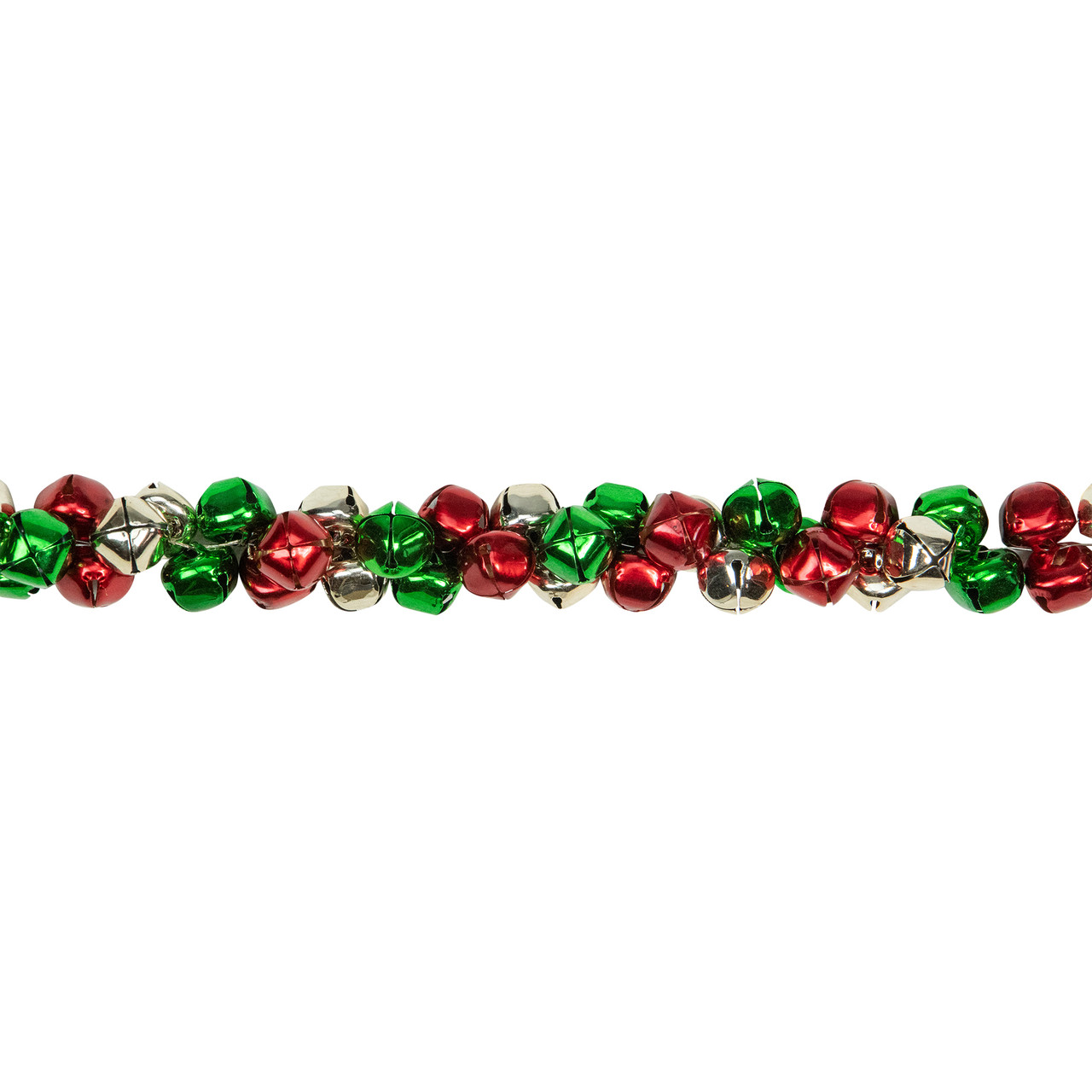 Jingle Bell Christmas Garland - 5' - Red, Green, Gold | Christmas Central