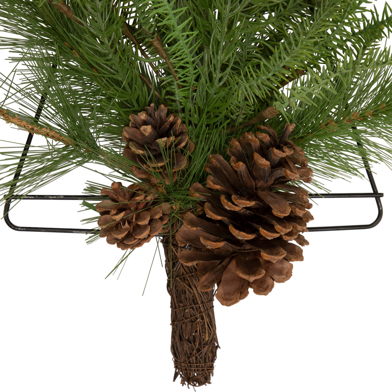 21" Pine Christmas Tree Wall Hanging Decoration with Pinecones ...