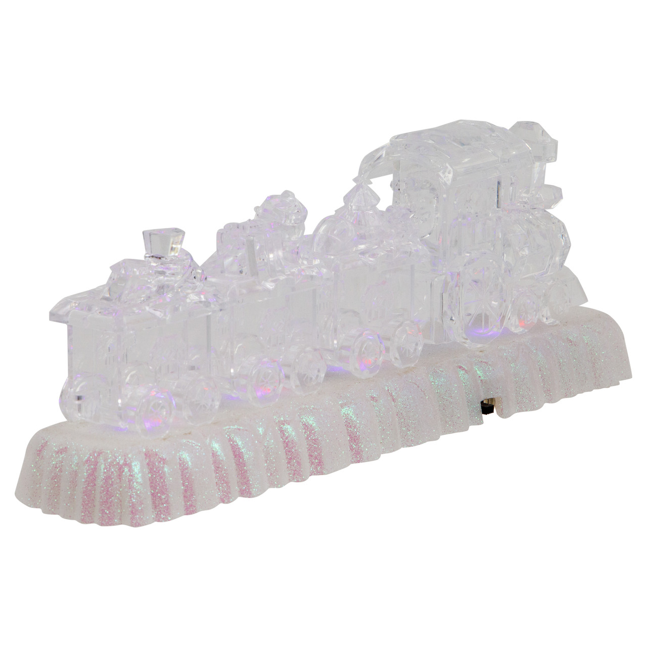 12" LED Lighted Musical Icy Crystal Locomotive Train Christmas ...