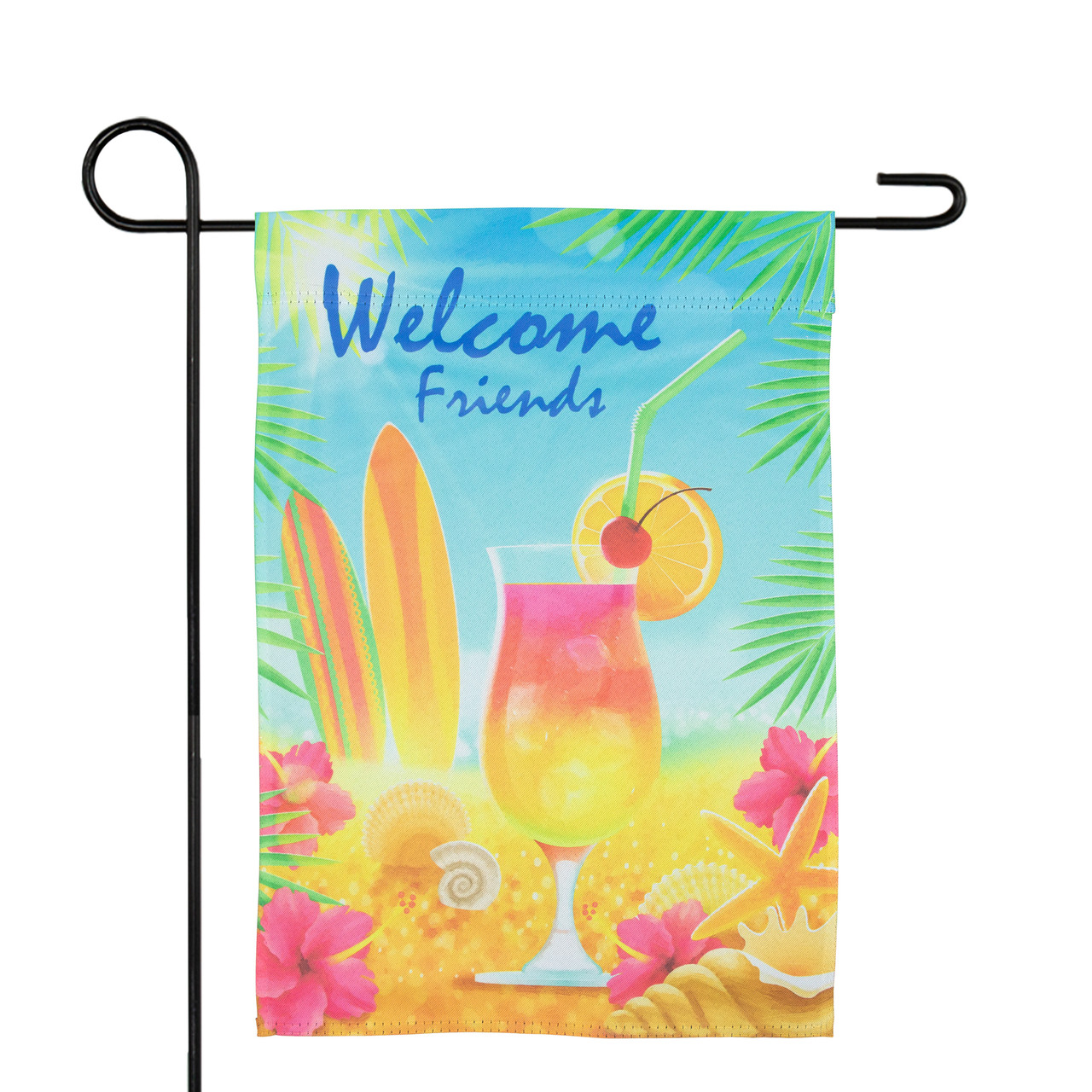 Tropical Beach Outdoor Garden Flag 12.5" x 18" | Christmas Central