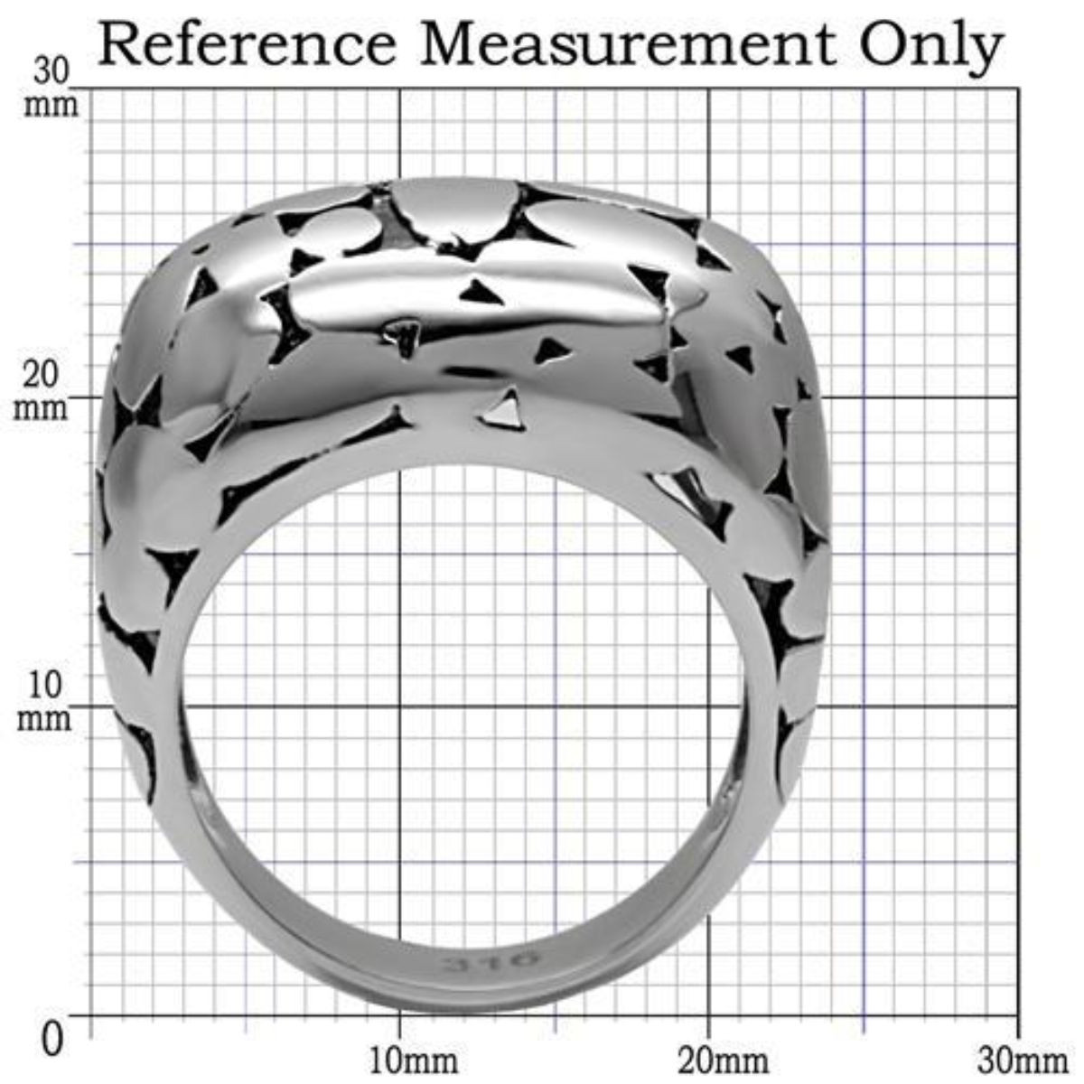 Stainless Steel Dome Shaped Women's Ring - Size 10 (Pack of 2 ...