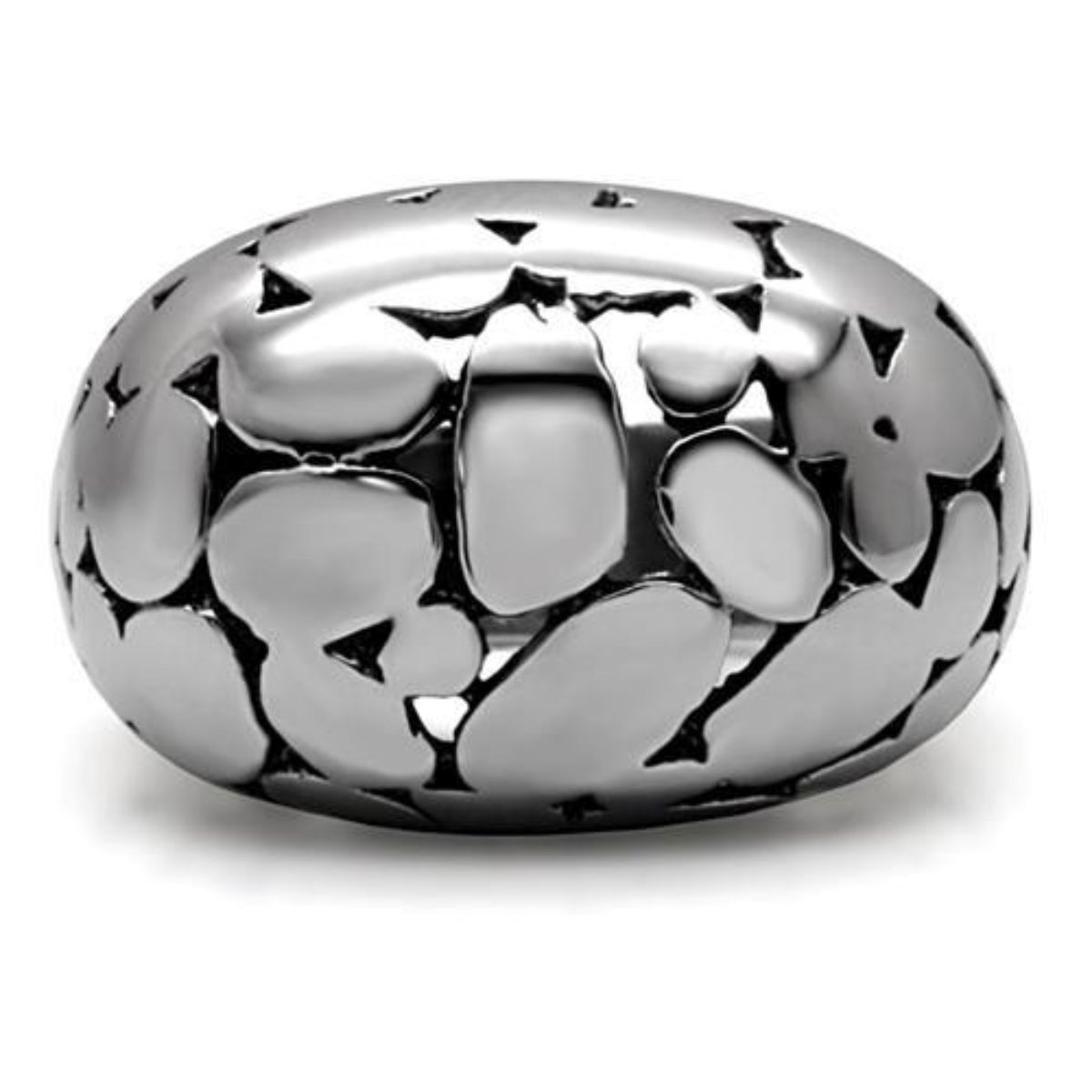 Stainless Steel Dome Shaped Women's Ring - Size 10 (Pack of 2 ...