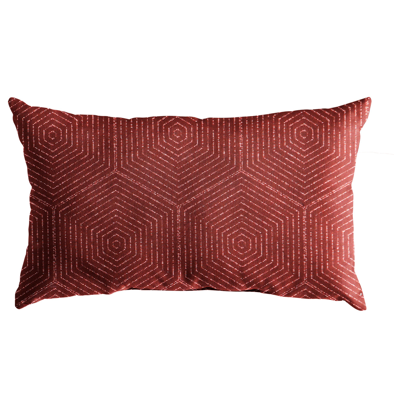 20" Ruby Red Stylish Outdoor Single Patio Bench Lumbar Pillow ...