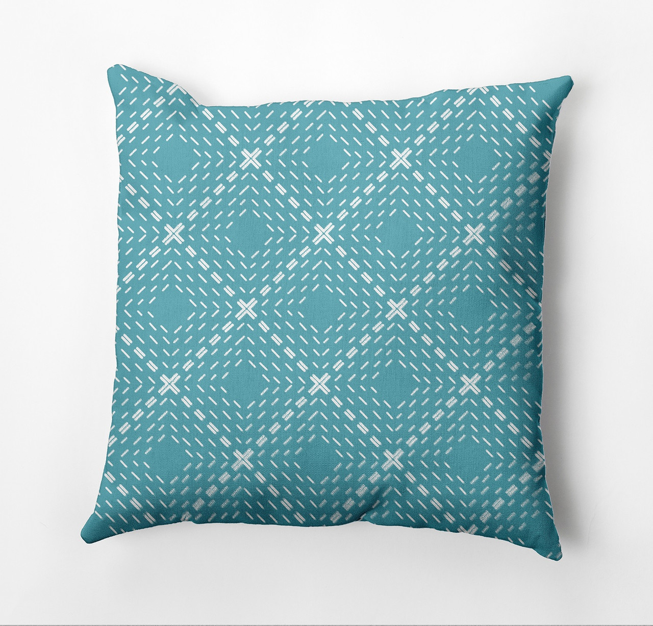 20" x 20" Blue & White Dots & Dashes Square Throw Pillow | Christmas ...