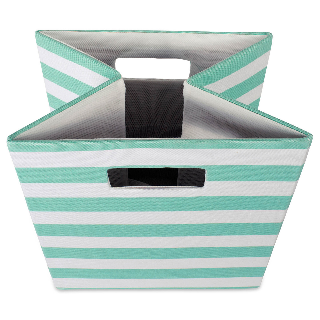Aqua Blue Polyester Cube Storage Bin 13" | Christmas Central
