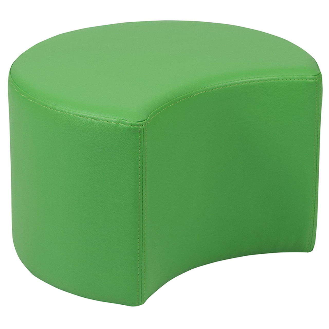 18" Green Solid Upholstered Moon Daycare Modular Ottoman | Christmas ...
