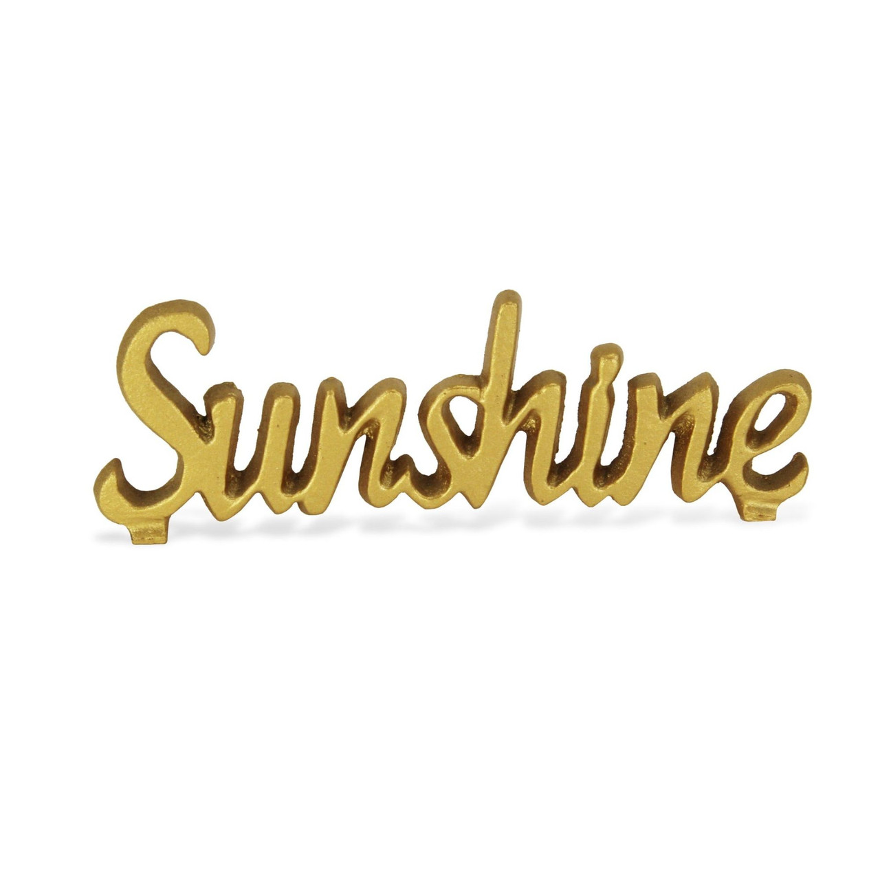8.5" Gold Cursive Sunshine Tabletop Decoration | Christmas Central