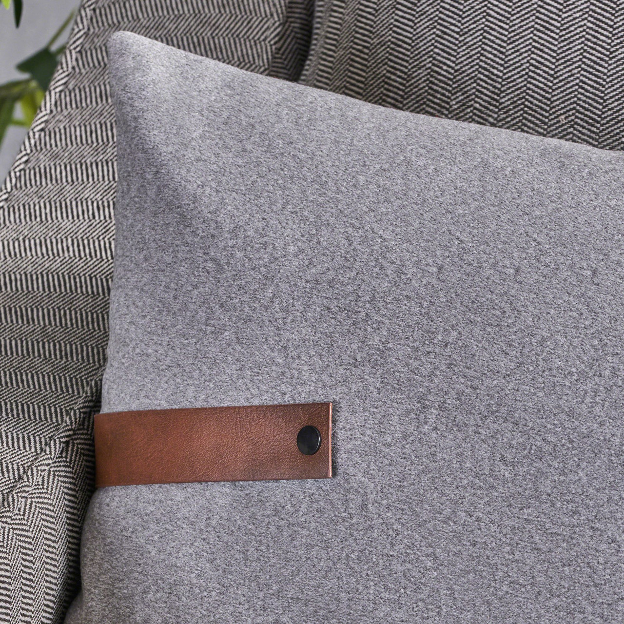 30" Gray & Tan Brown Solid Rectangular Throw Pillow | Christmas Central