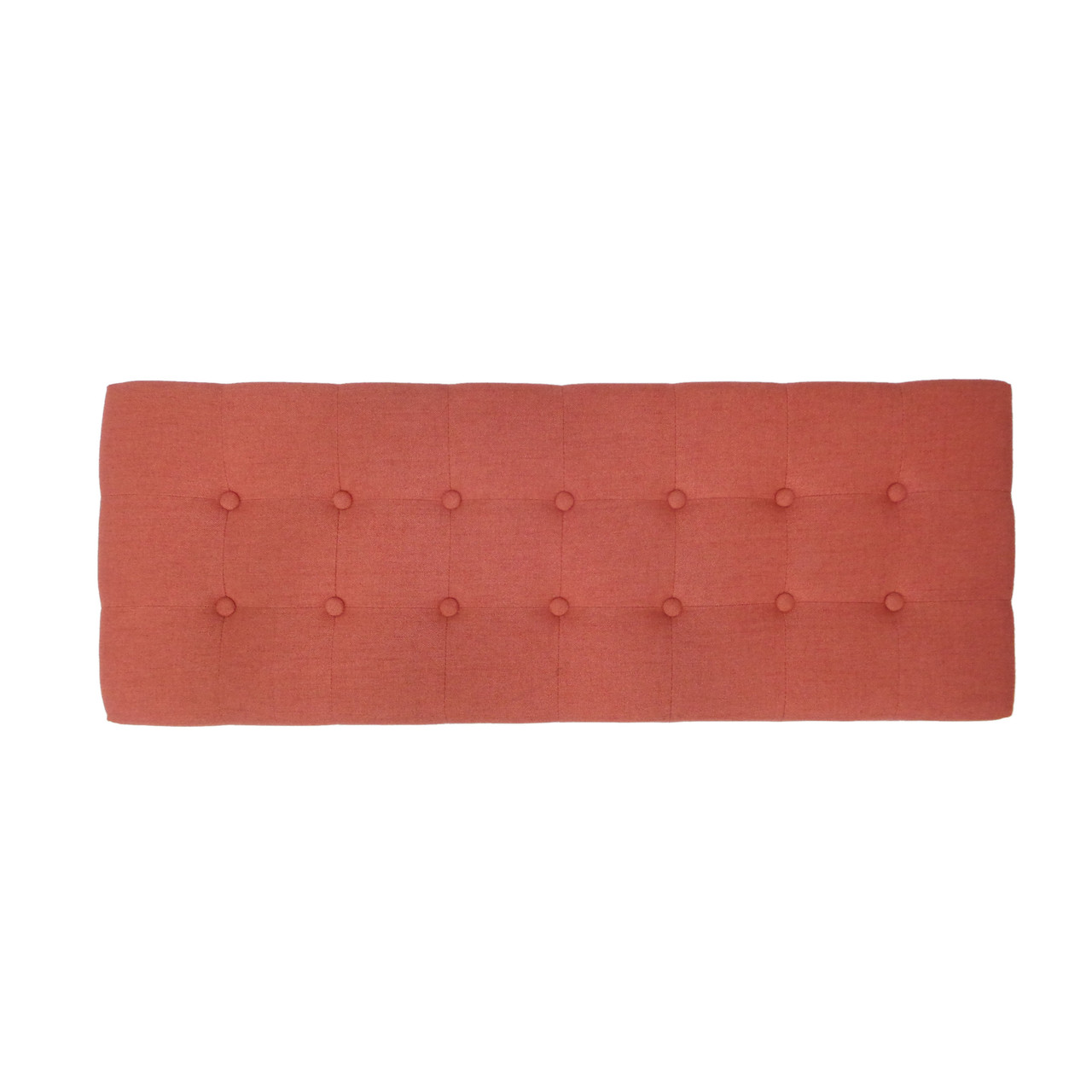 44" Red & Brown Contemporary Tufted Rectangular Ottoman | Christmas Central