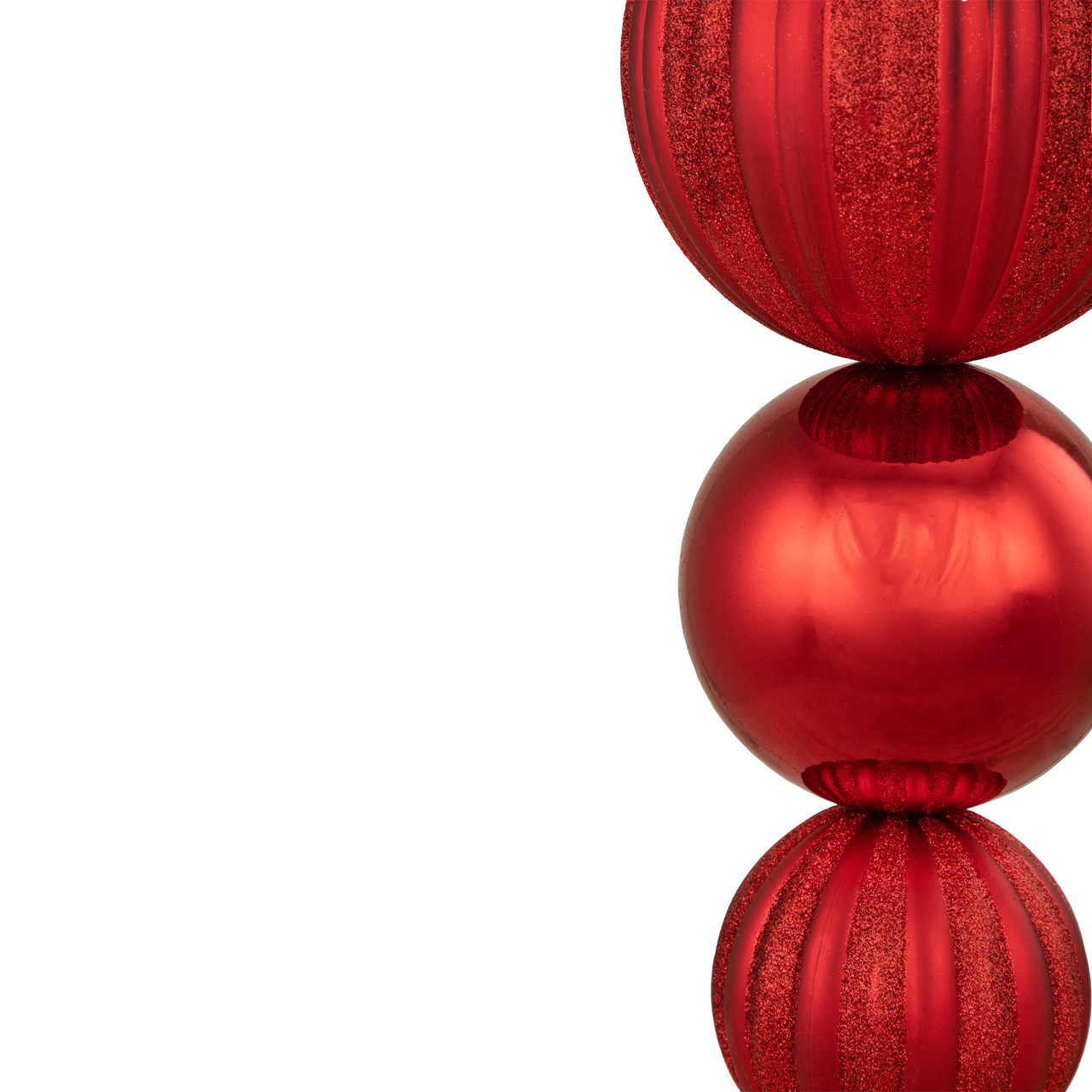 22" Red Glittered Shatterproof Commercial Finial Christmas Ornament ...