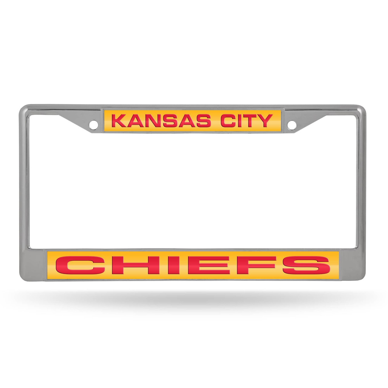 6" x 12" Yellow & Red Kansas City Chiefs NFL Rectangular License Plate ...