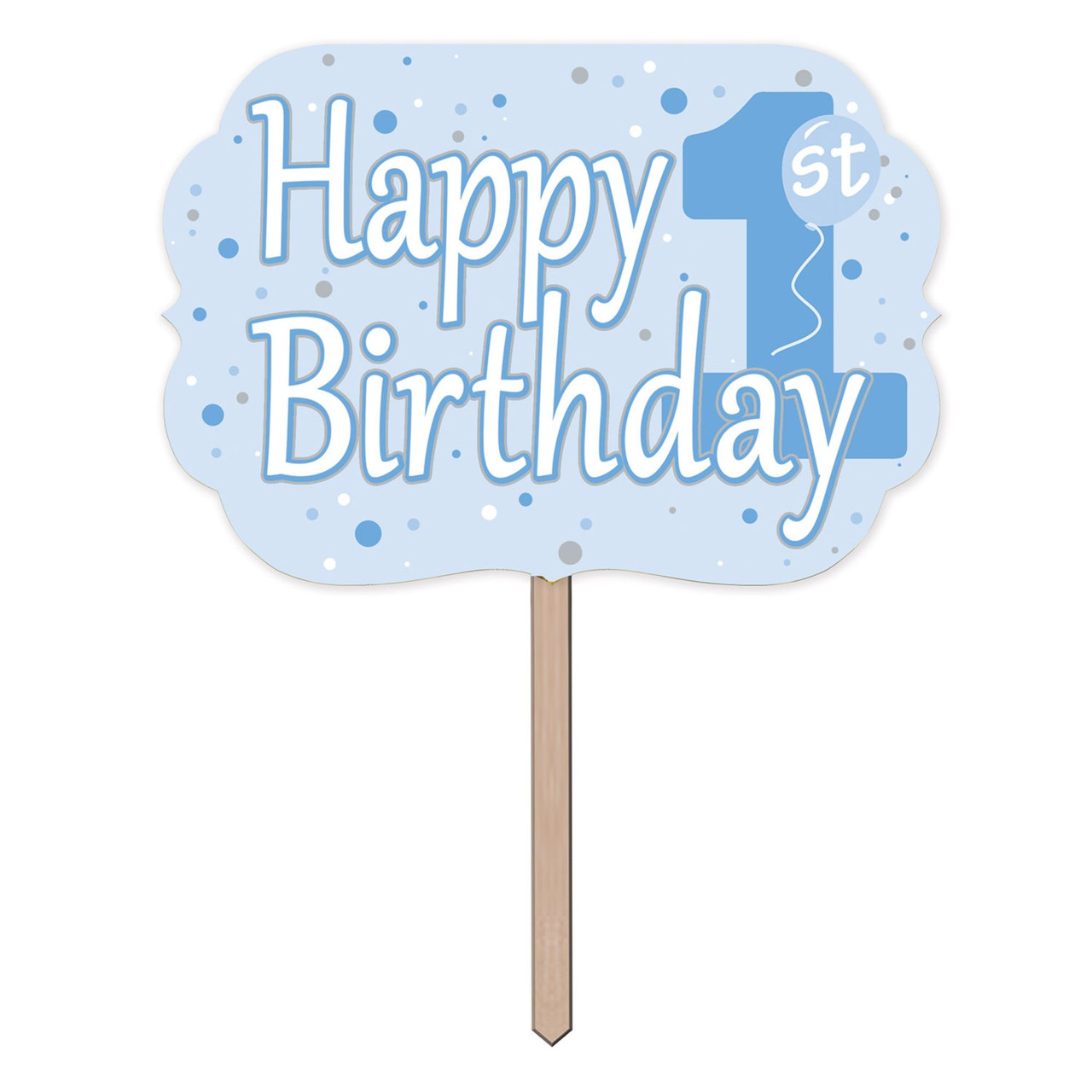 24" Blue & White Boys' 1st Birthday Yard Sign | Christmas Central