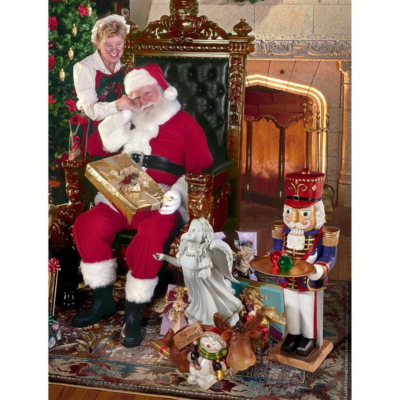 36" Nutcracker Soldier Butler Outdoor Garden Statue | Christmas Central