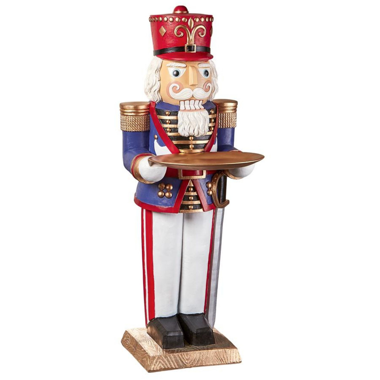 36" Nutcracker Soldier Butler Outdoor Garden Statue | Christmas Central