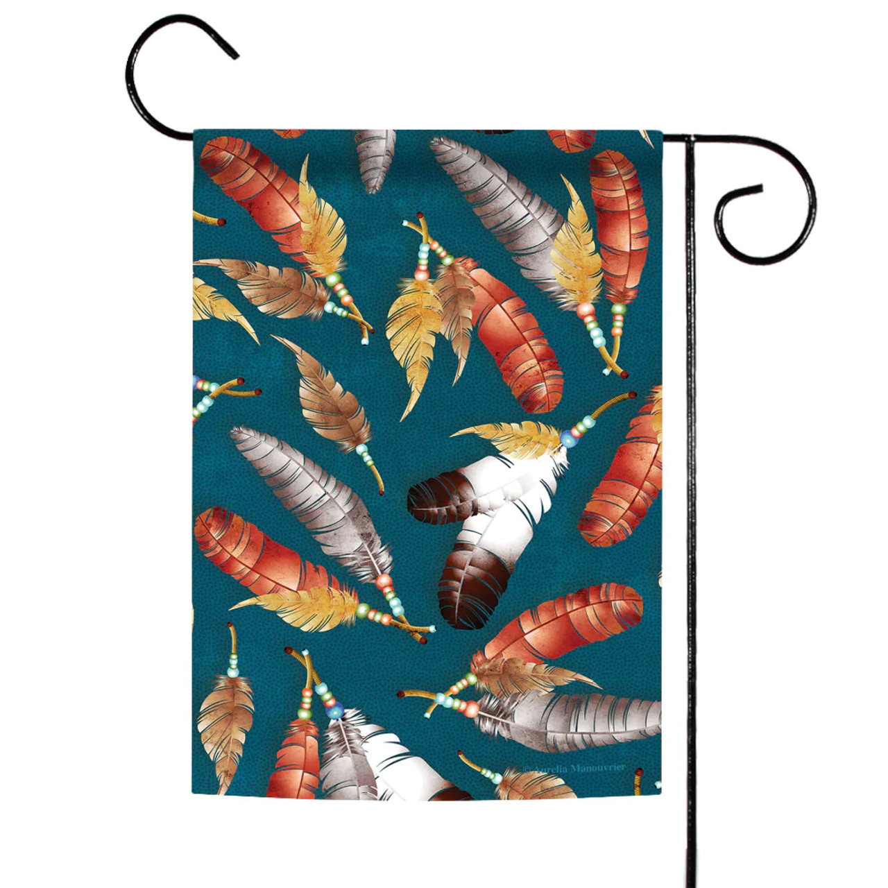 Dancing Bird Feathers Outdoor Garden Flag 18" x 12.5" | Christmas Central