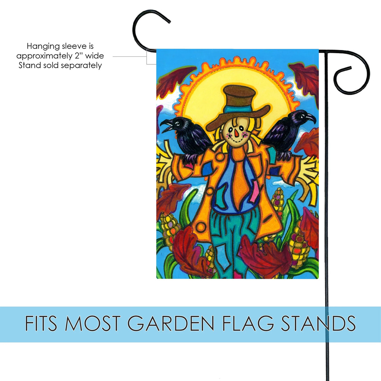 Crow Buddy Outdoor Garden Flag 18" x 12.5" | Christmas Central