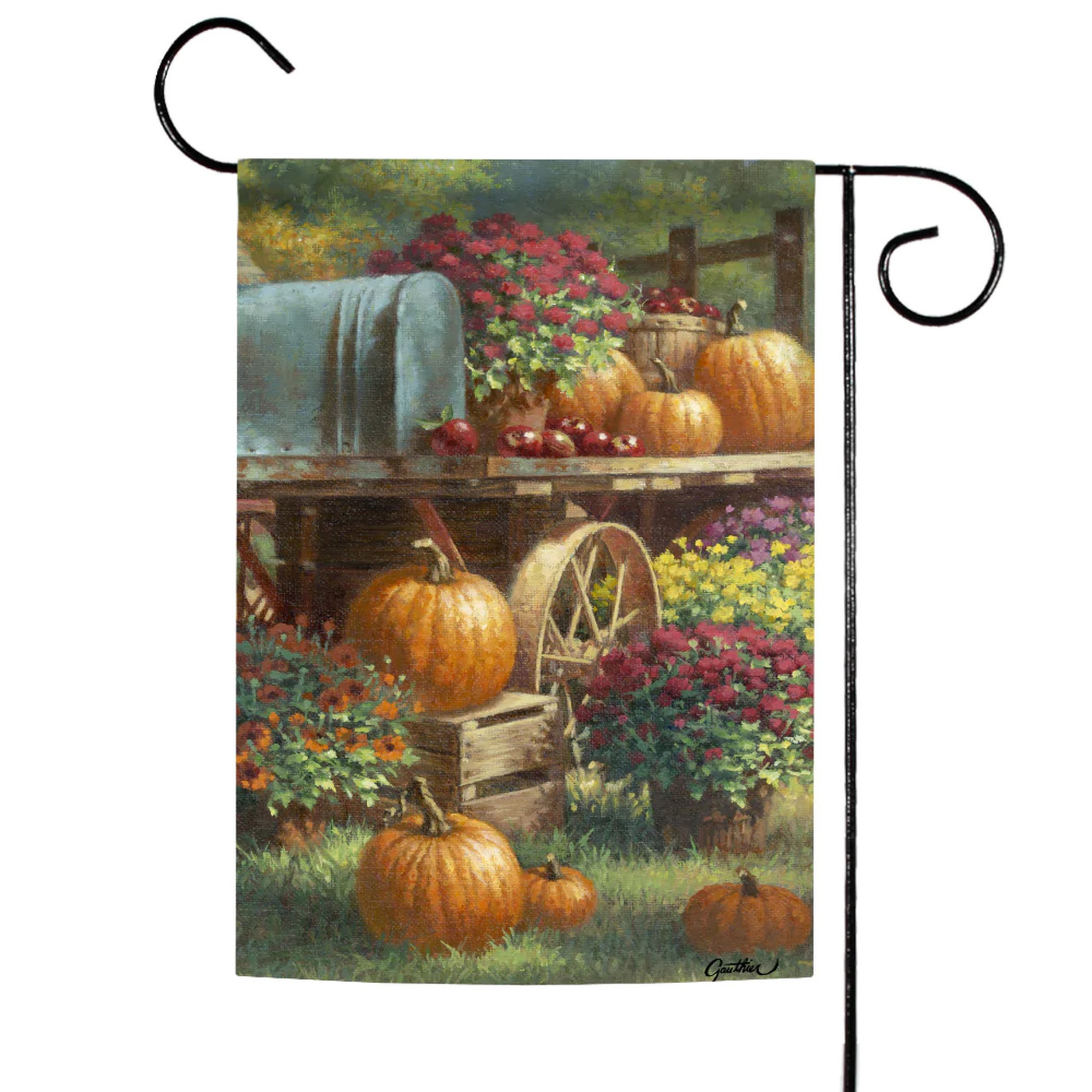 Pumpkin Farm Fall Harvest Outdoor Garden Flag 18" x 12.5" | Christmas ...