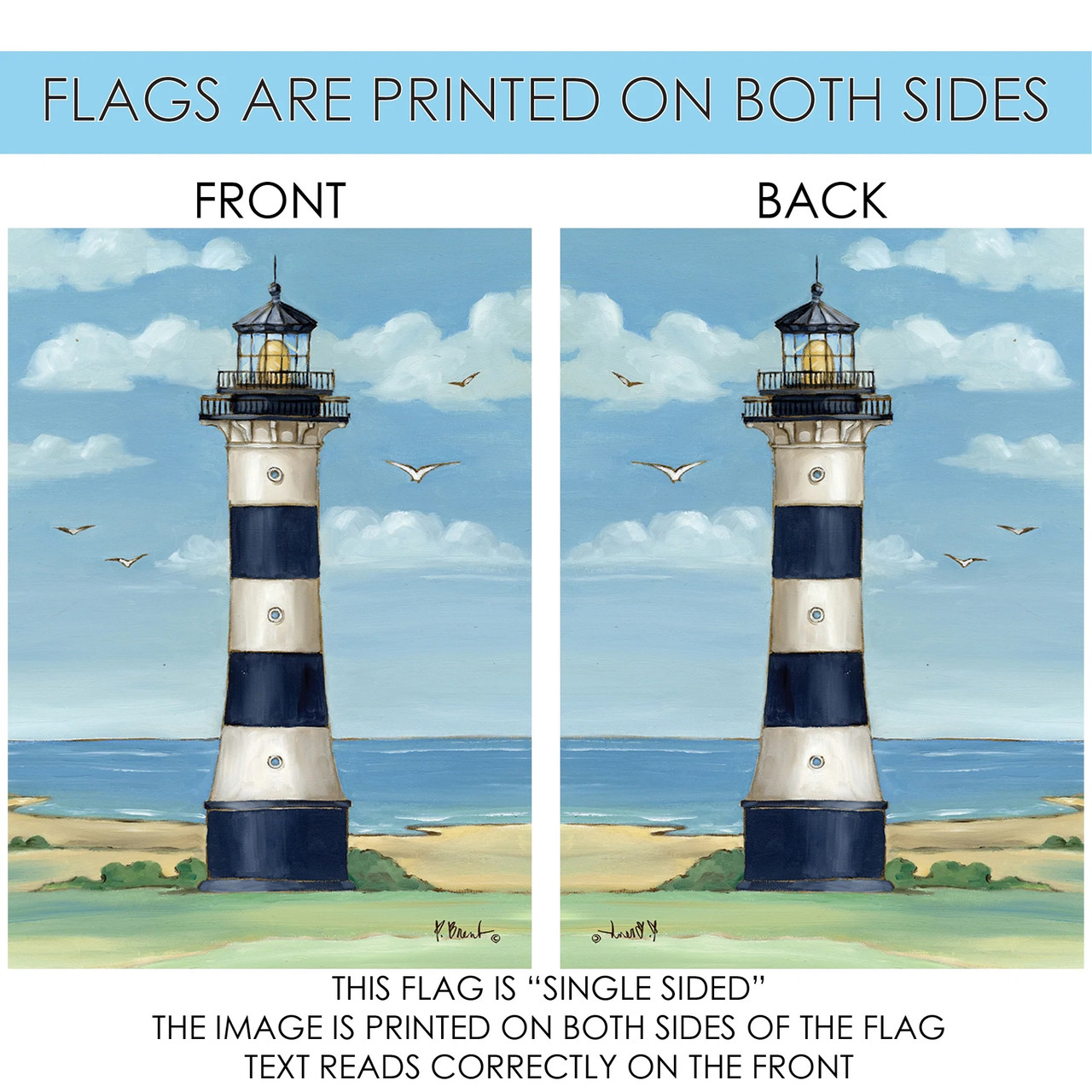 Cape Canaveral Lighthouse Outdoor House Flag 40" x 28" | Christmas Central