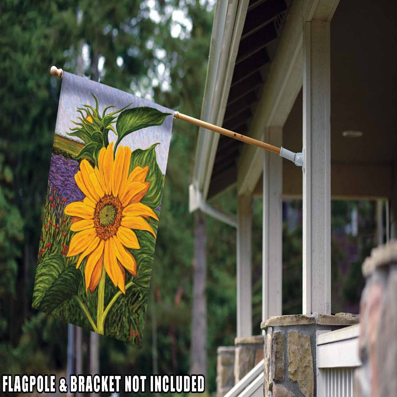 Sunflower Outdoor House Flag - 40" x 28" | Christmas Central