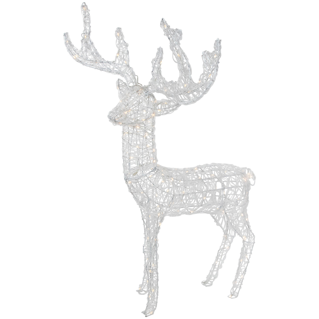 46.5" LED Lighted Commercial Grade Acrylic Reindeer Outdoor Christmas ...