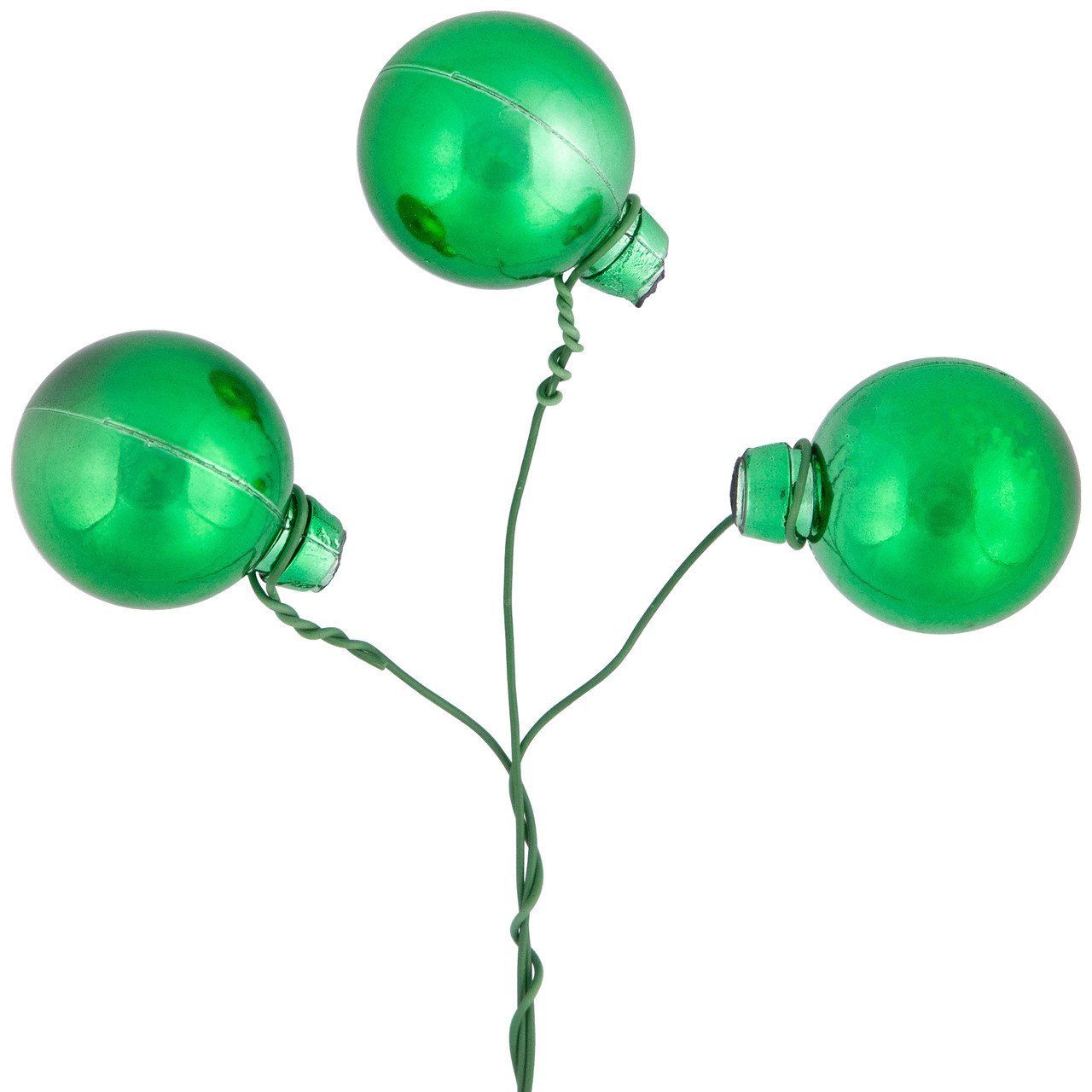 6.75" Green Shatterproof Ball Ornament Christmas Pick | Christmas Central