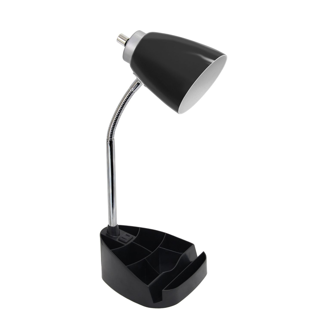 Adjustable Gooseneck Organizer Desk Lamp with Phone Holder Stand - 18.5 ...