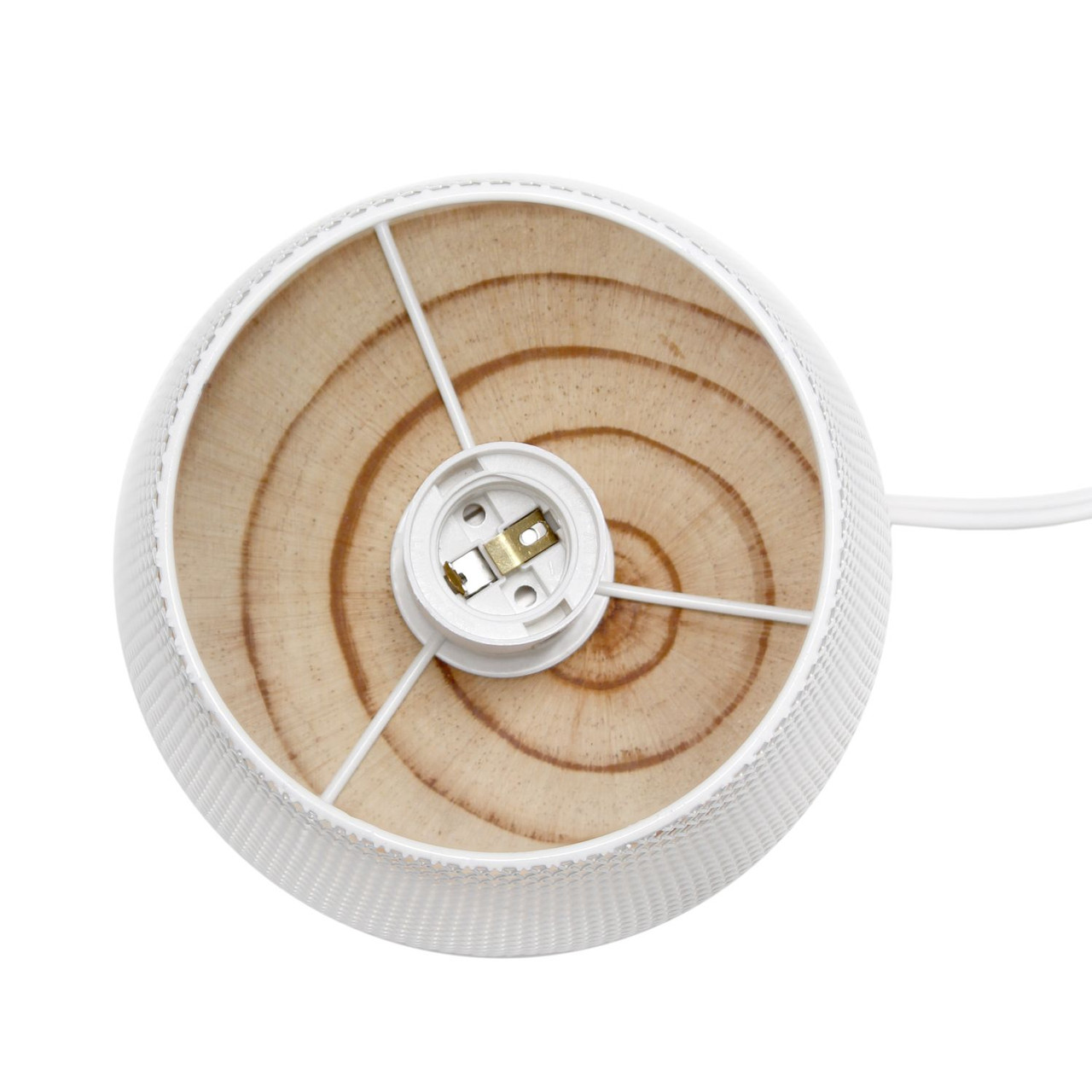 9" White Wired Mesh Uplight Table Lamp | Christmas Central