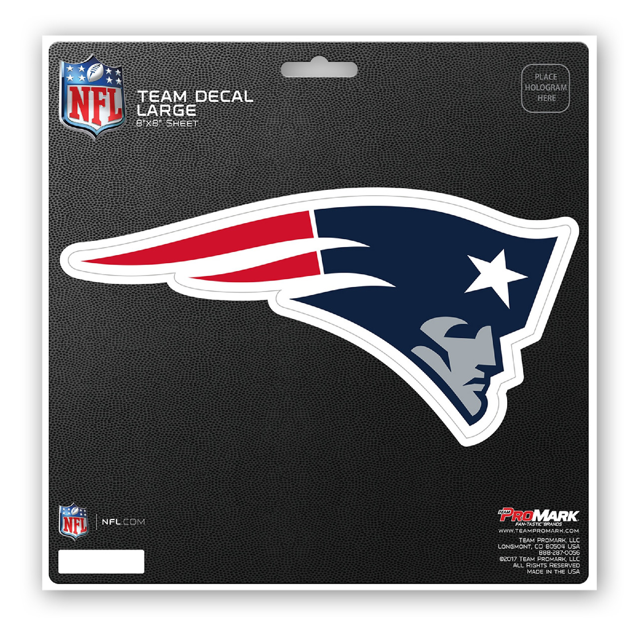 8" NFL New England Patriots Large Decal Sticker | Christmas Central