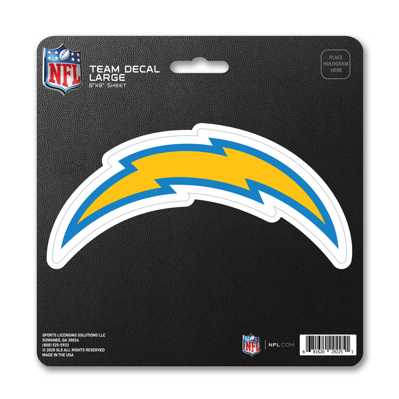 8" NFL Los Angeles Chargers Large Decal Sticker | Christmas Central
