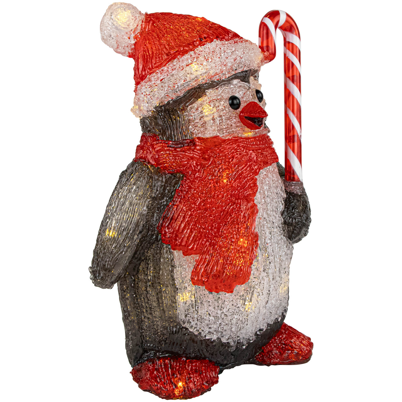 12" LED Lighted Commercial Grade Acrylic Santa Penguin Outdoor ...