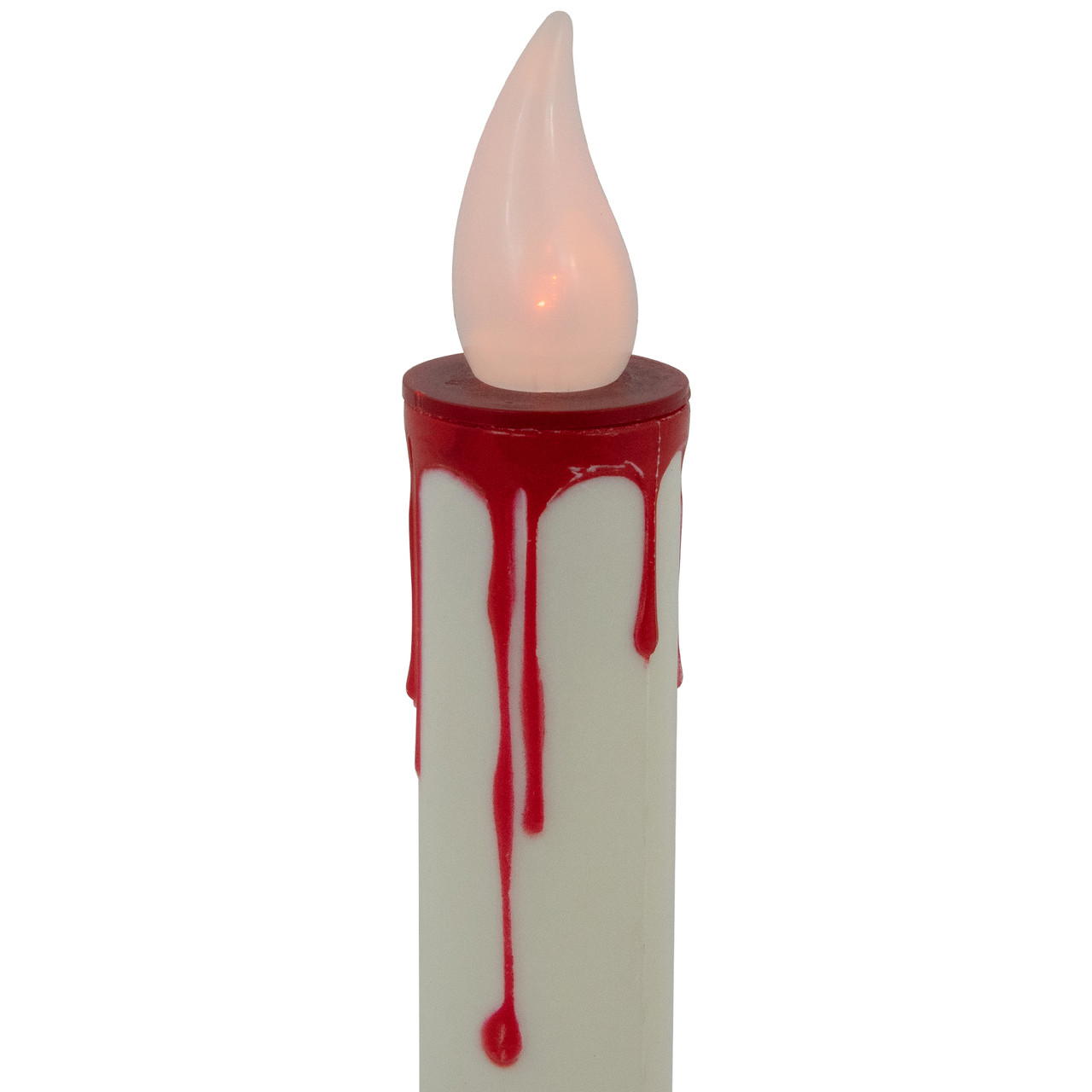 9" Flickering LED Halloween Candle Lamp with Dripping Blood Effect ...