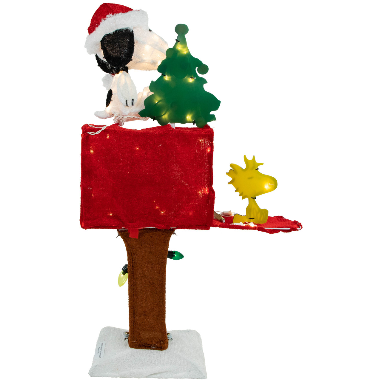 LED Lighted Peanuts Snoopy on Mailbox Outdoor Christmas Decoration - 32 ...
