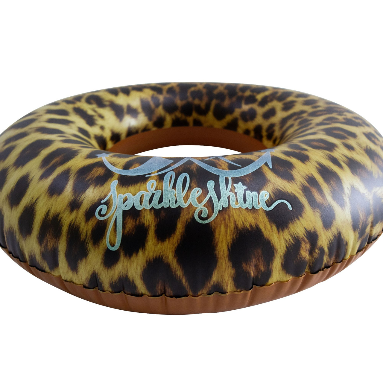 35" Inflatable Leopard Print Swimming Pool Inner Tube | Christmas Central