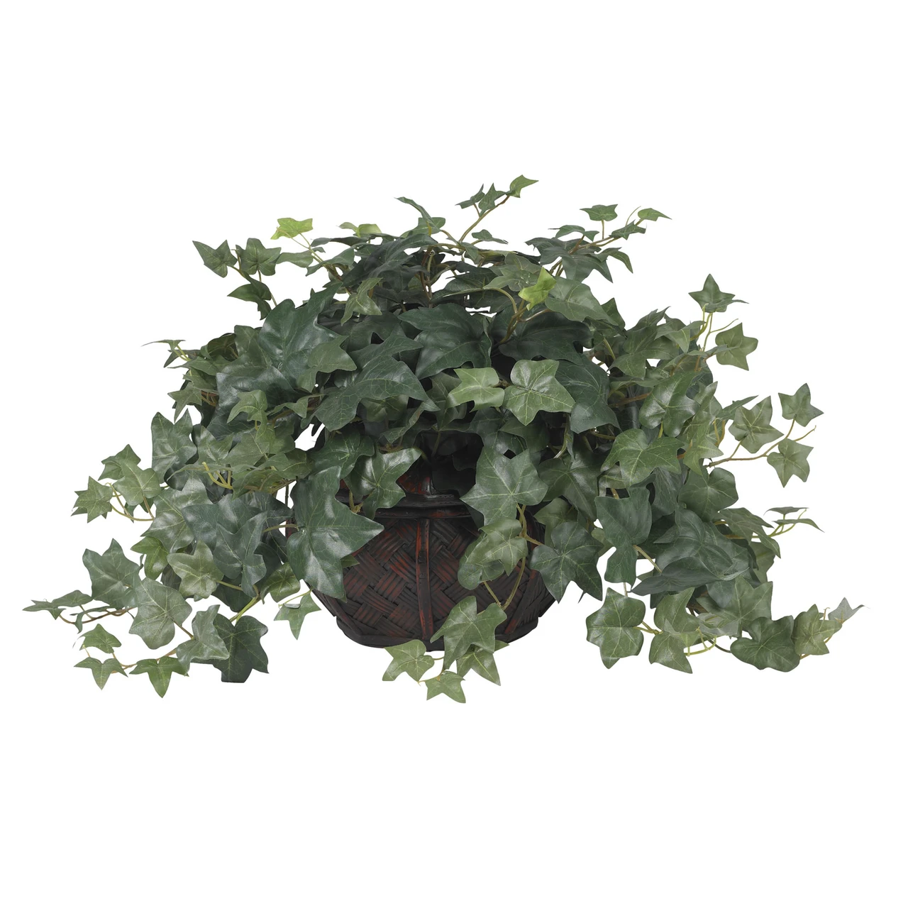 26" Artificial Puff Ivy Silk Plant with Vase | Christmas Central