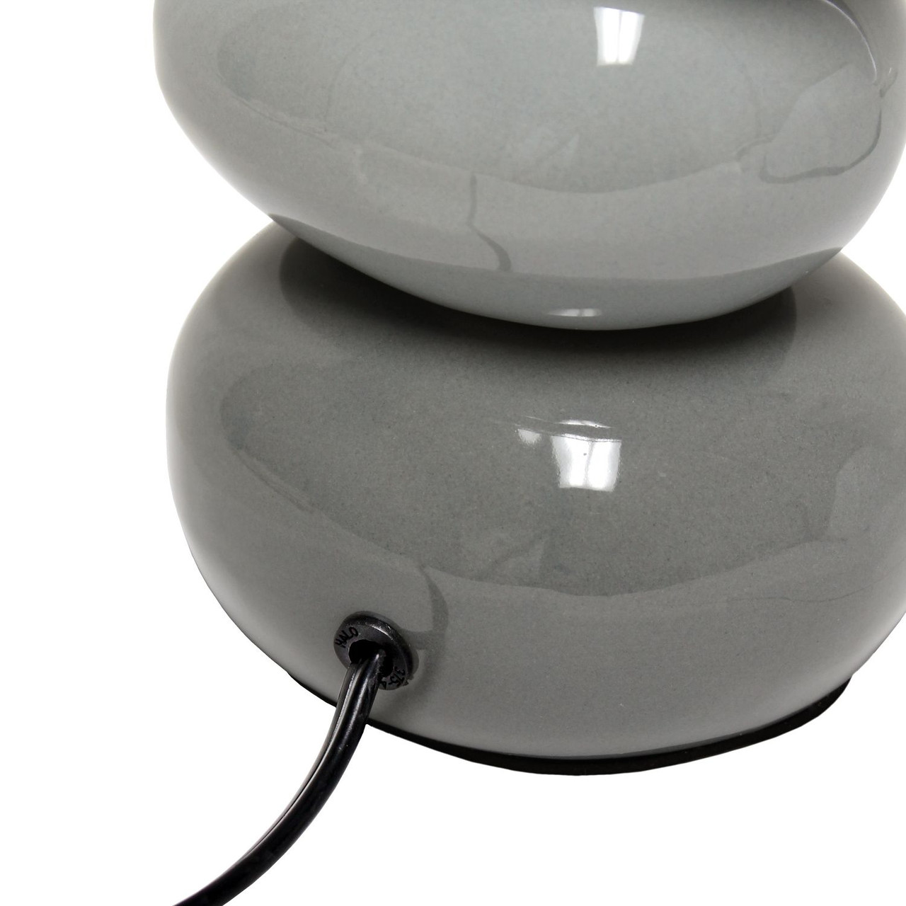 14" Gray Stone Table Lamp with Shade | Christmas Central