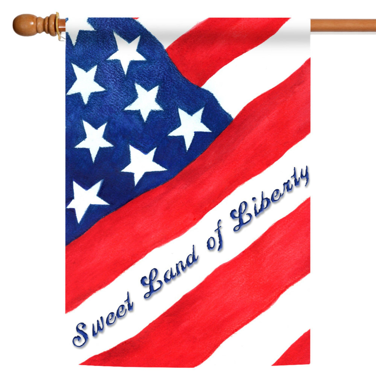 "Sweet Land of Liberty" Patriotic Outdoor Flag - 40" x 28" | Christmas ...
