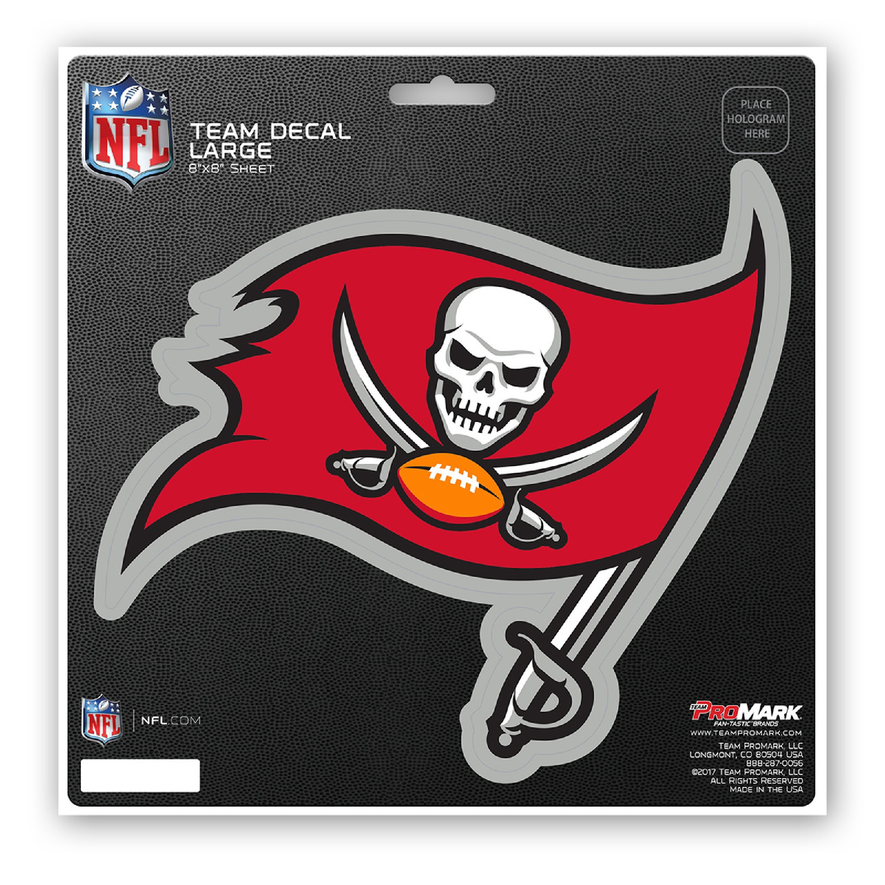 NFL Tampa Bay Buccaneers Large Decal Sticker - 8" - Red & White ...