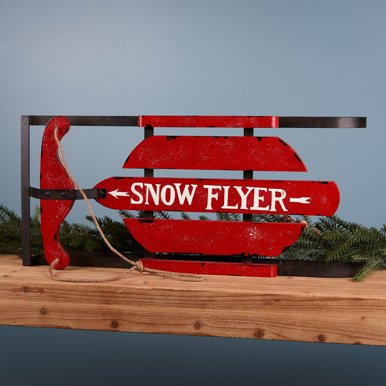 "Snow Flyer" Sled Christmas Decoration - 25.75" | Christmas Central