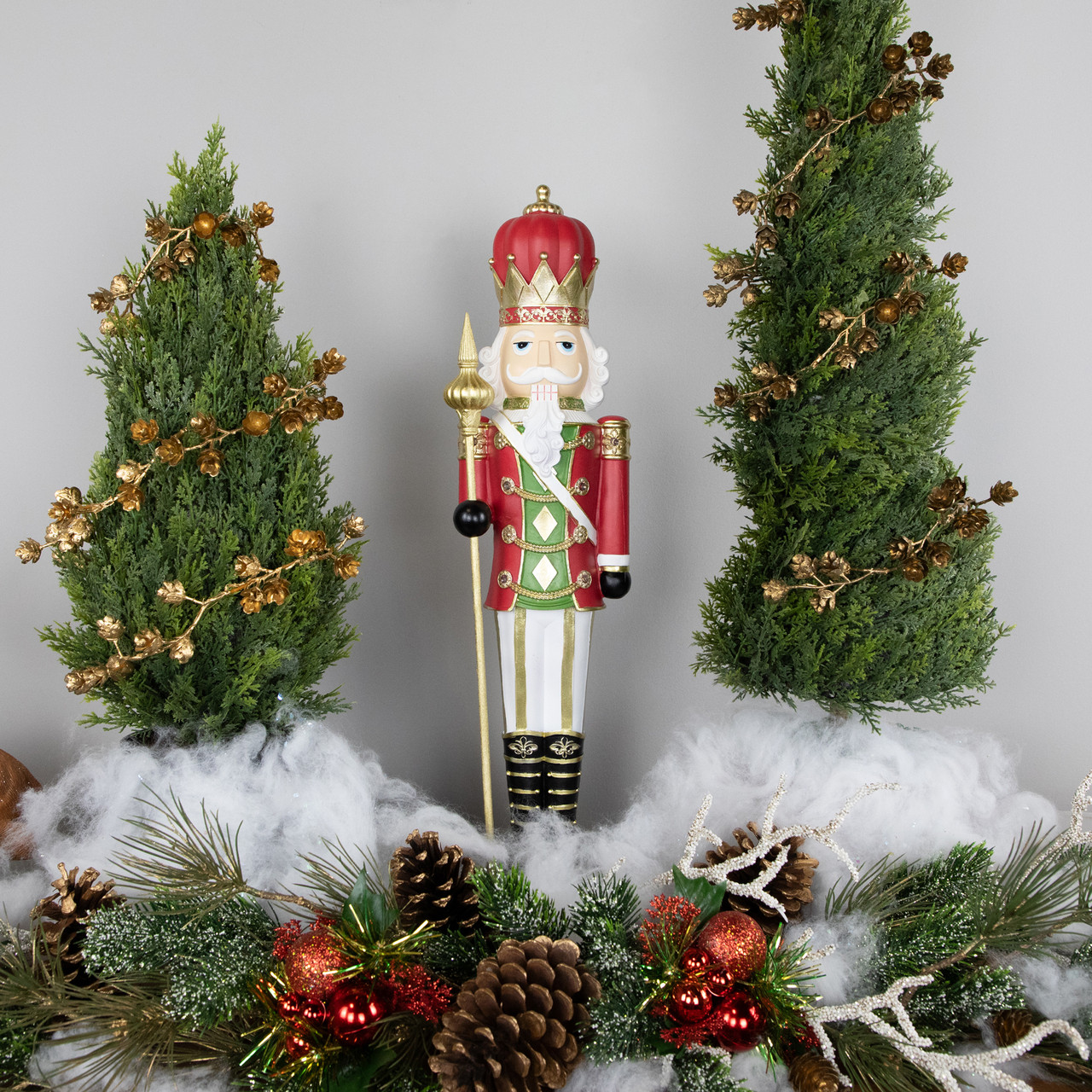 22" Red & Gold Christmas Nutcracker with Scepter | Christmas Central