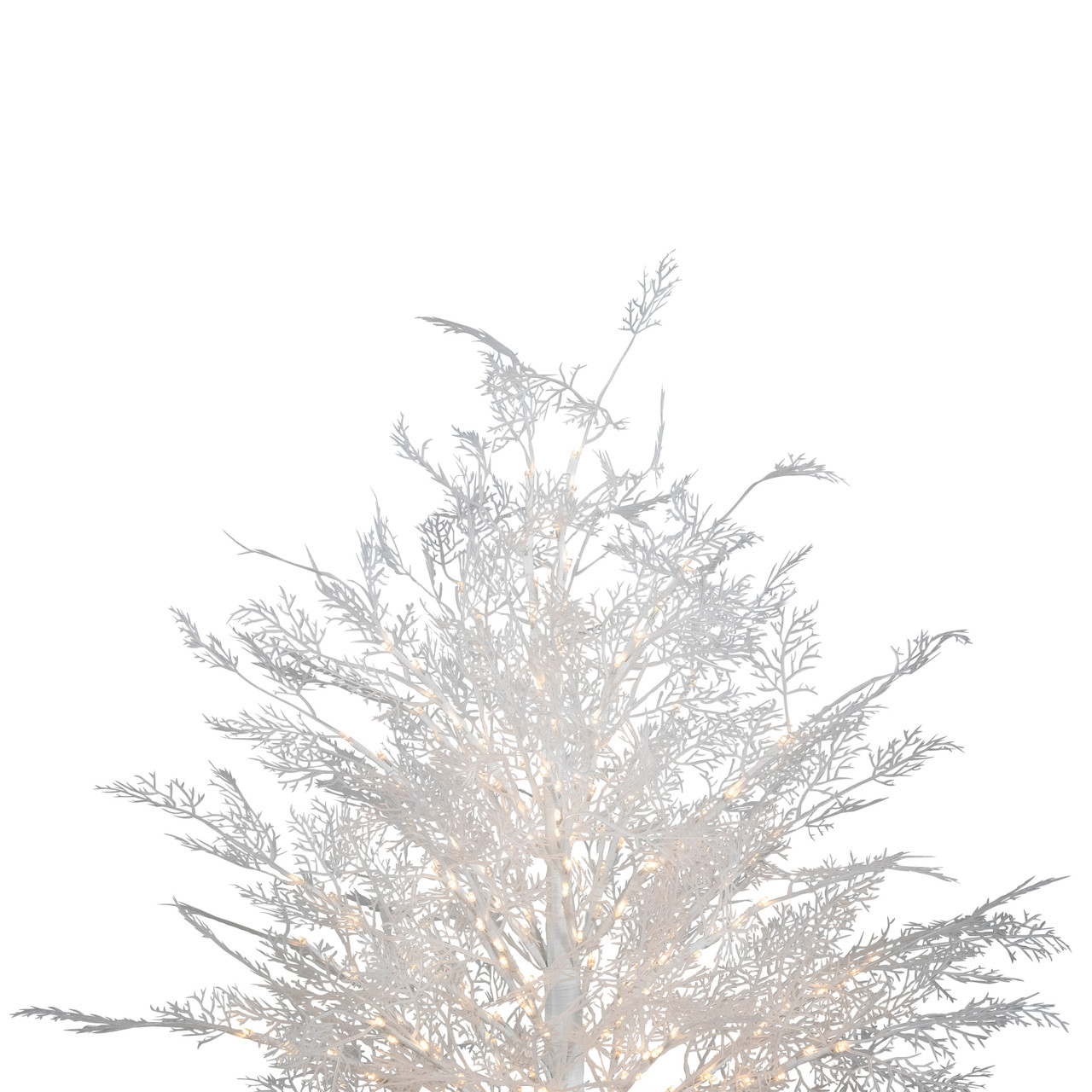 5' LED Lighted White Lace Artificial Christmas Tree - Warm White Lights ...
