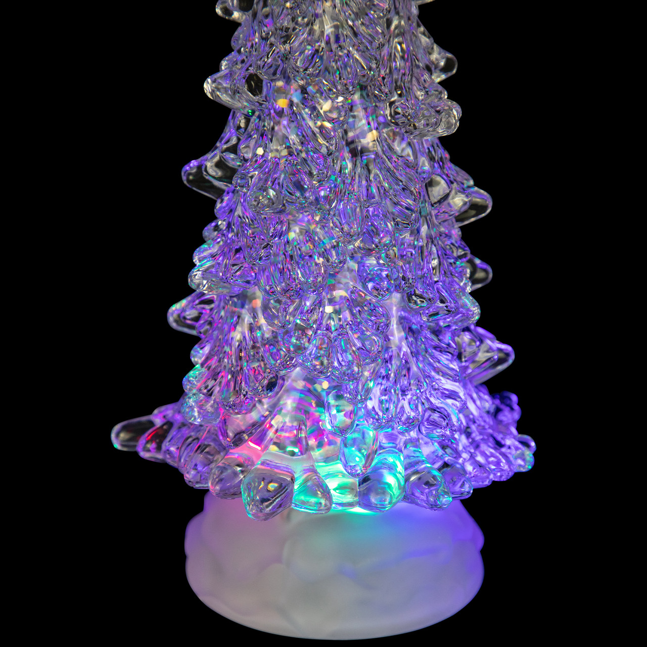LED Lighted Acrylic Christmas Tree Decoration - 12" | Christmas Central