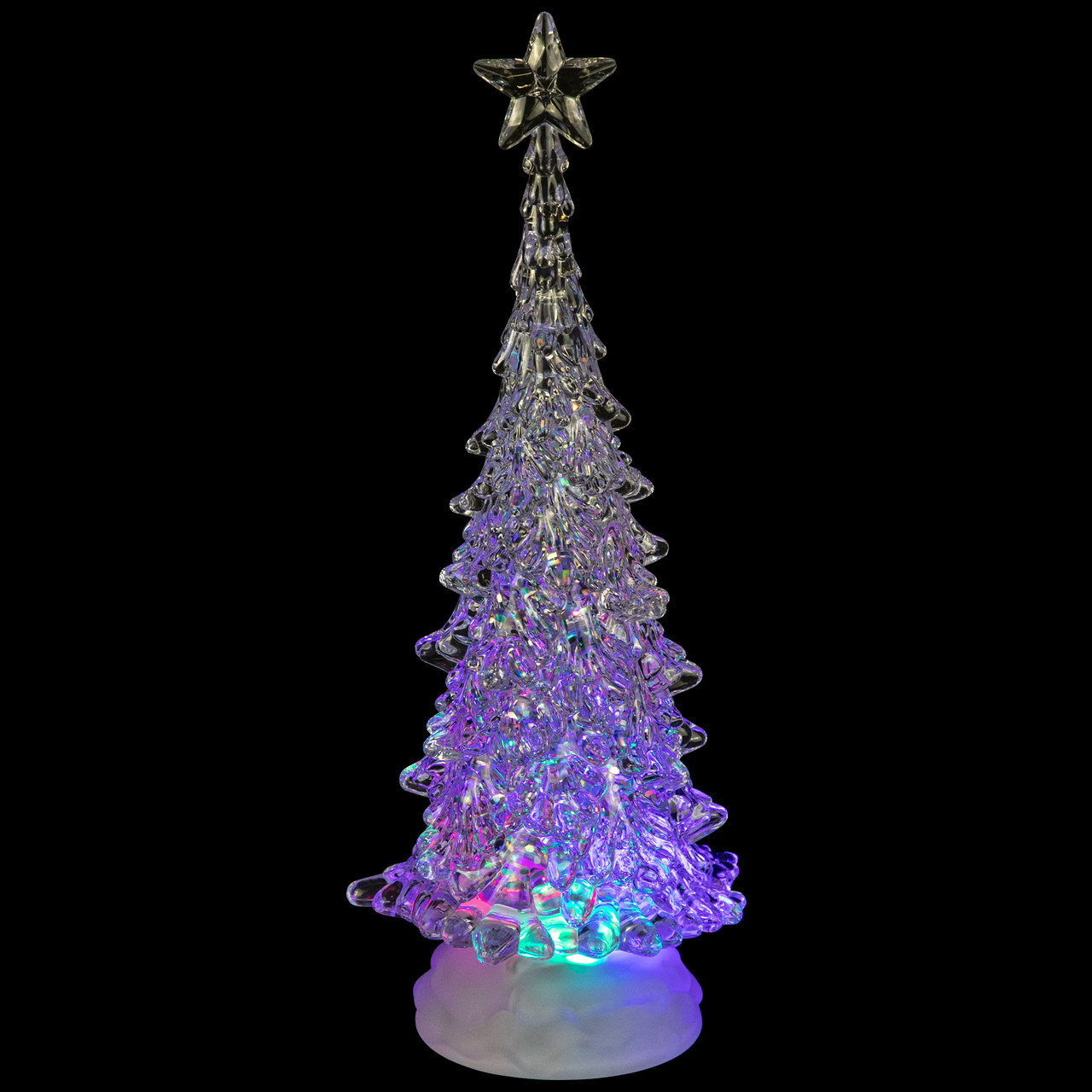 LED Lighted Acrylic Christmas Tree Decoration - 12" | Christmas Central
