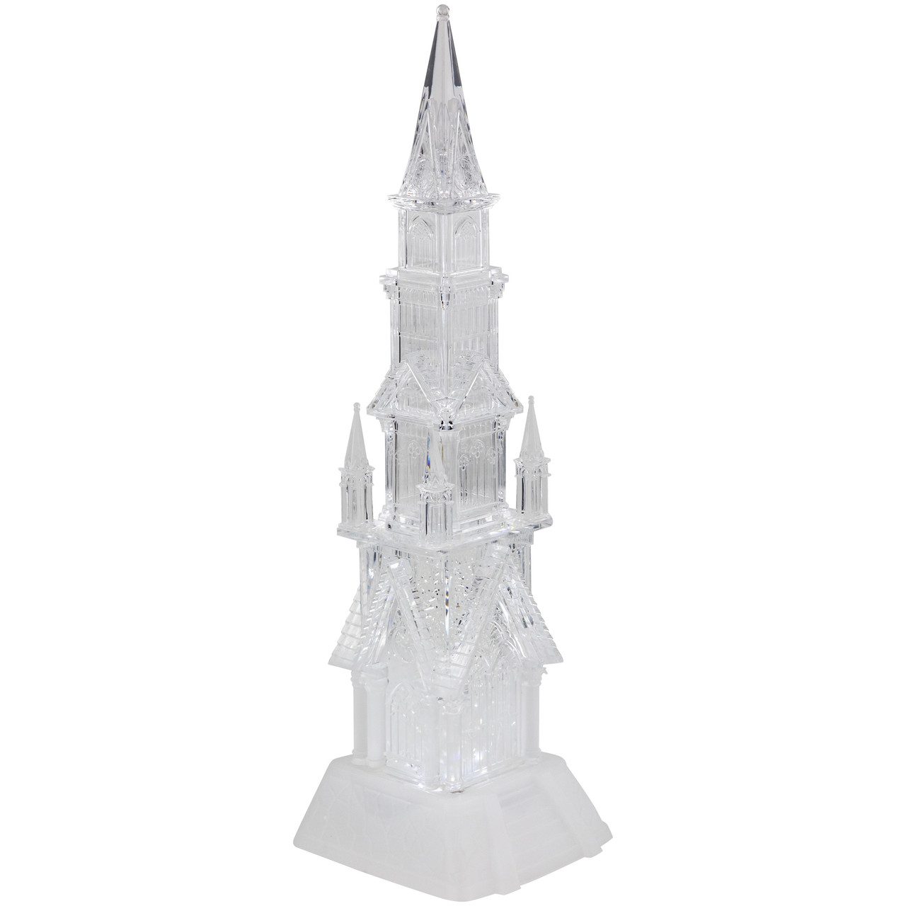 LED Lighted Castle Acrylic Christmas Decoration - 17.5" | Christmas Central