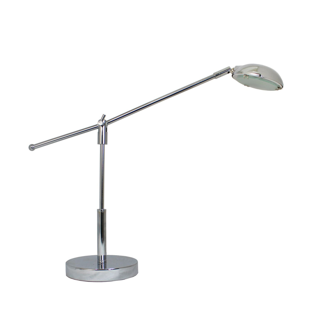 LED Lighted Adjustable Arm Desk Lamp with Swivel Head - 21.25" - Silver ...