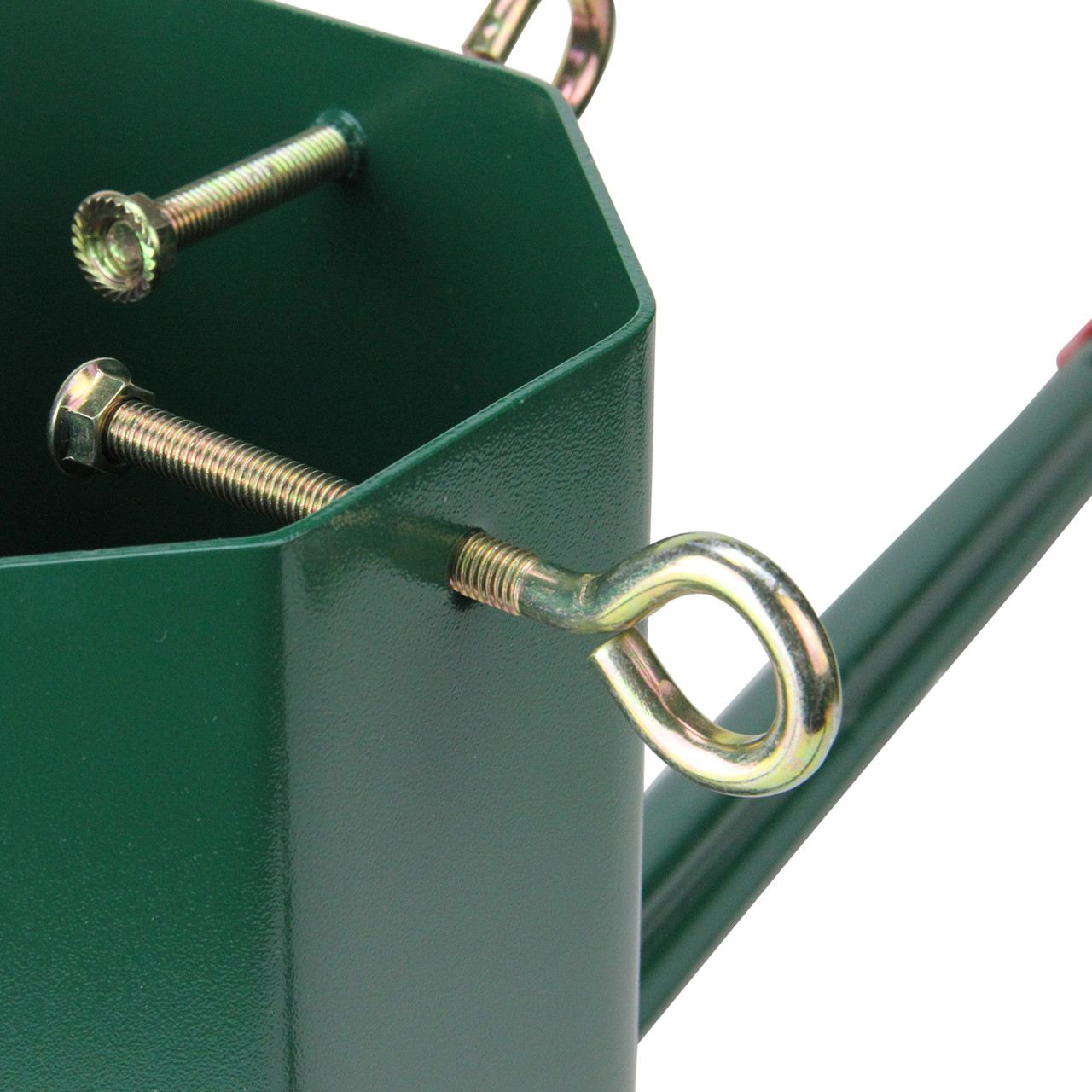 45" Green & Red Welded Christmas Real Live Tall Tree Stand | Christmas ...