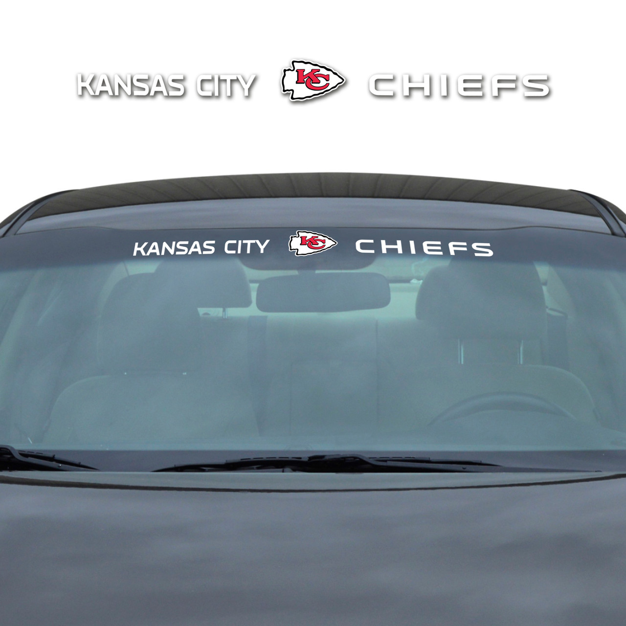 34” NFL Kansas City Chiefs Automotive Windshield Decal | Christmas Central