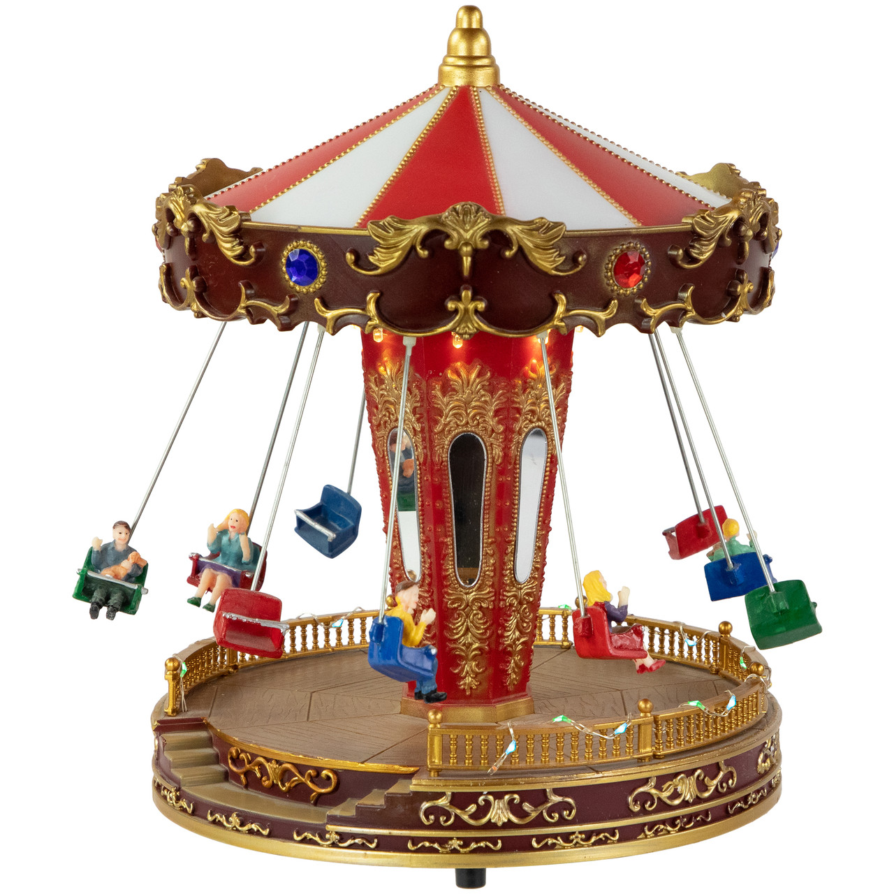 Animated & Musical Carnival Carousel LED Lighted Christmas Village ...