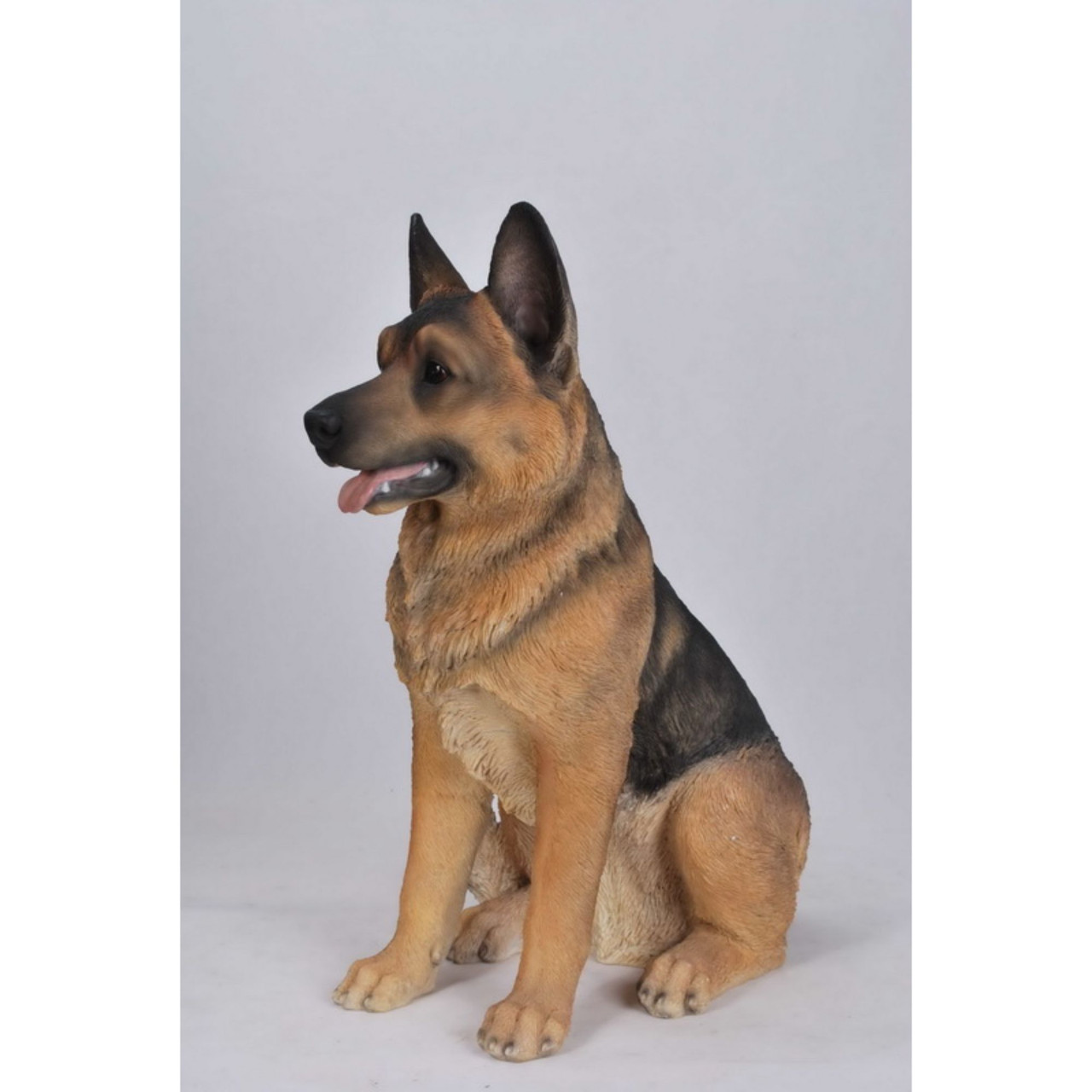 21" Large Sitting German Shepherd Outdoor Garden Statue | Christmas Central
