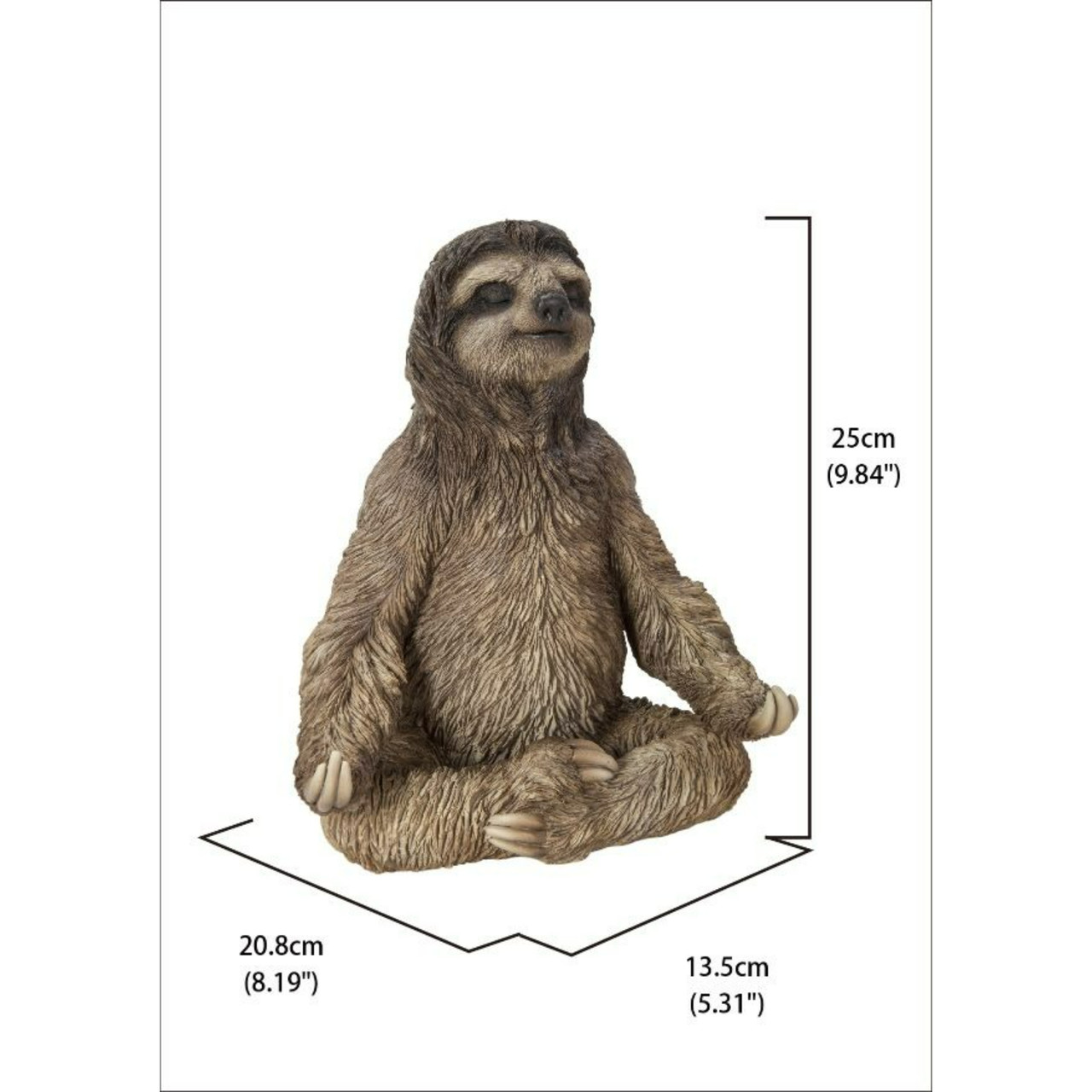 19.5" Meditating Sloth Outdoor Garden Statue | Christmas Central