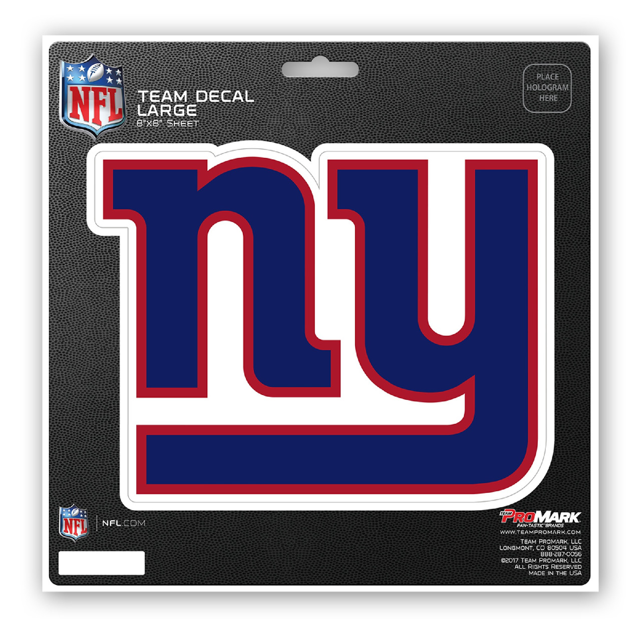 8" NFL New York Giants Large Decal Sticker | Christmas Central
